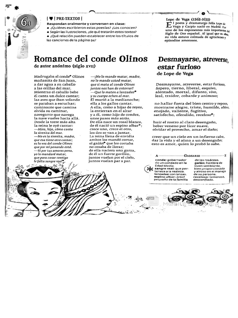 Romance Del Conde Olinos - 2do Año Prácticas Del Lenguaje. (Material ...
