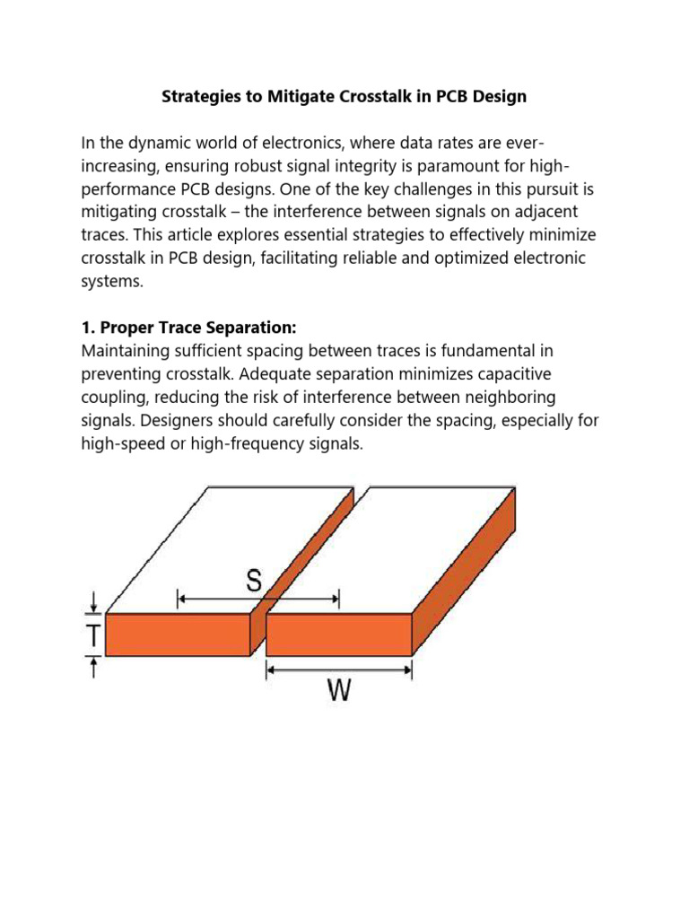 Crosstalk in PCB Design | PDF | Printed Circuit Board | Electromagnetic Interference