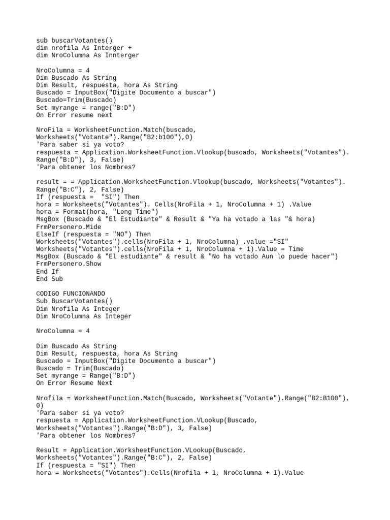 Codigo MACRO 2024 | PDF | Computadoras