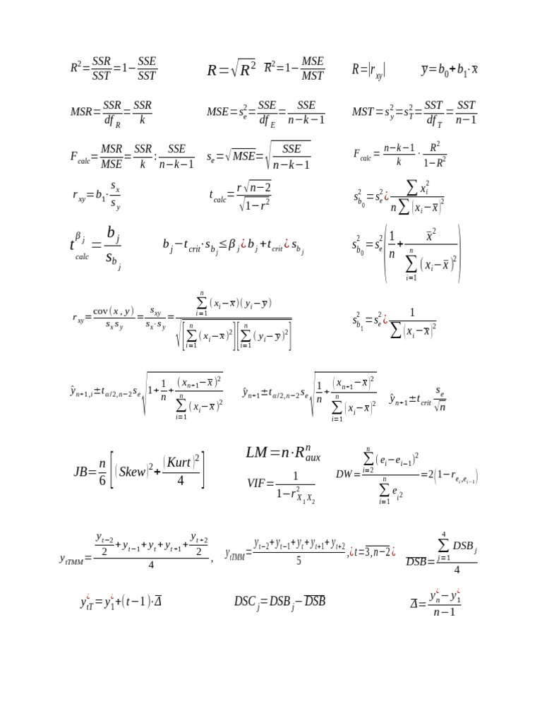 Formule Econometrie - Test | PDF
