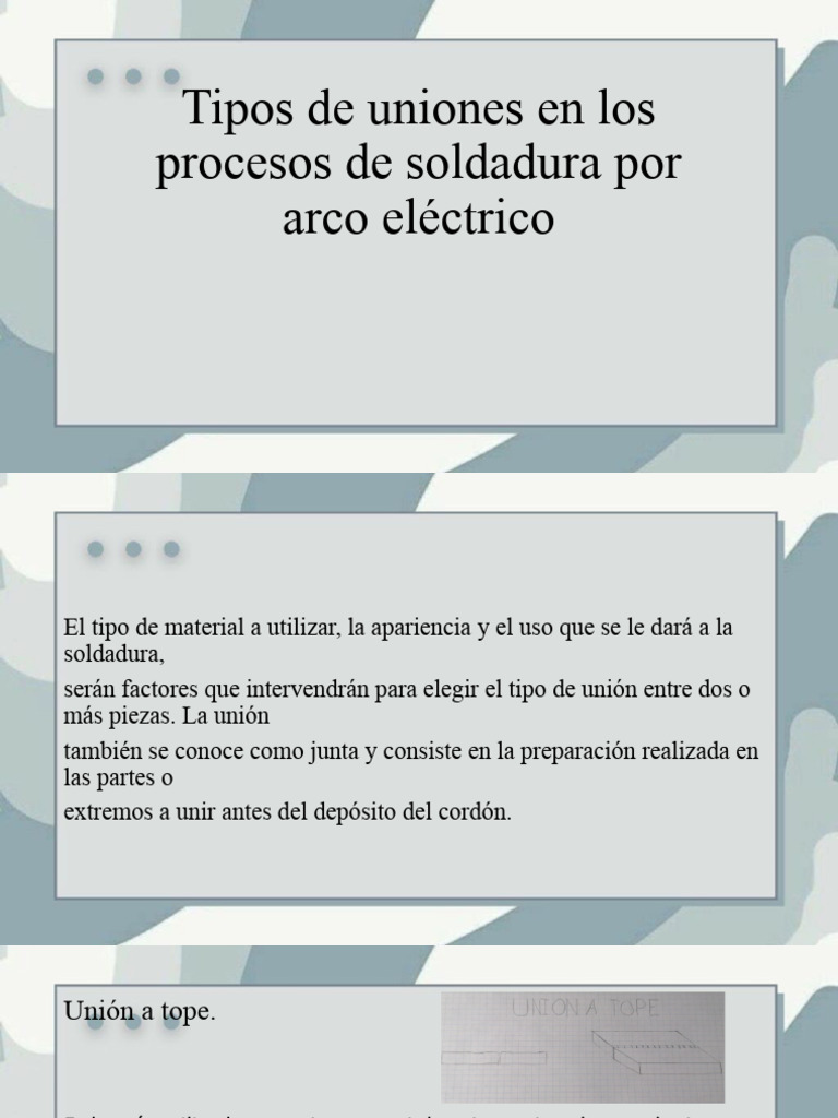 Tipos de Uniones en Los Procesos de Soldadura | PDF