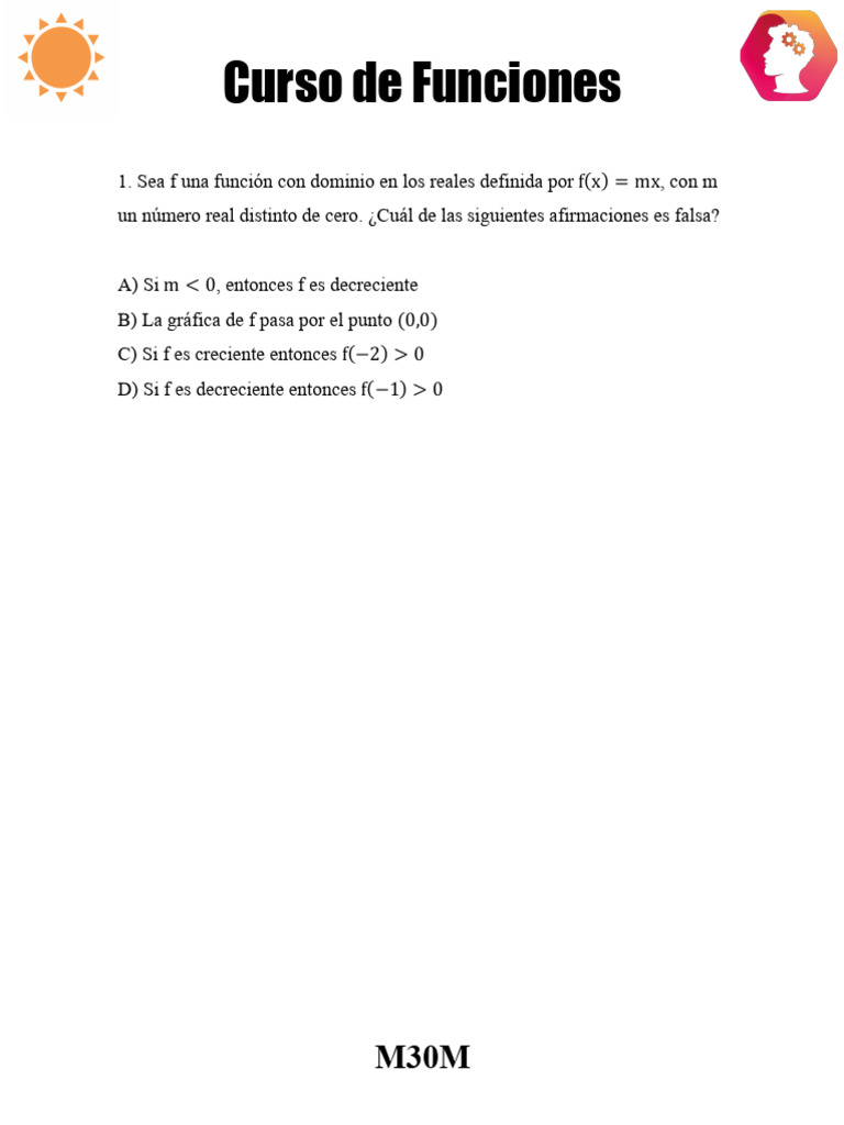 Función lineal y afín | PDF