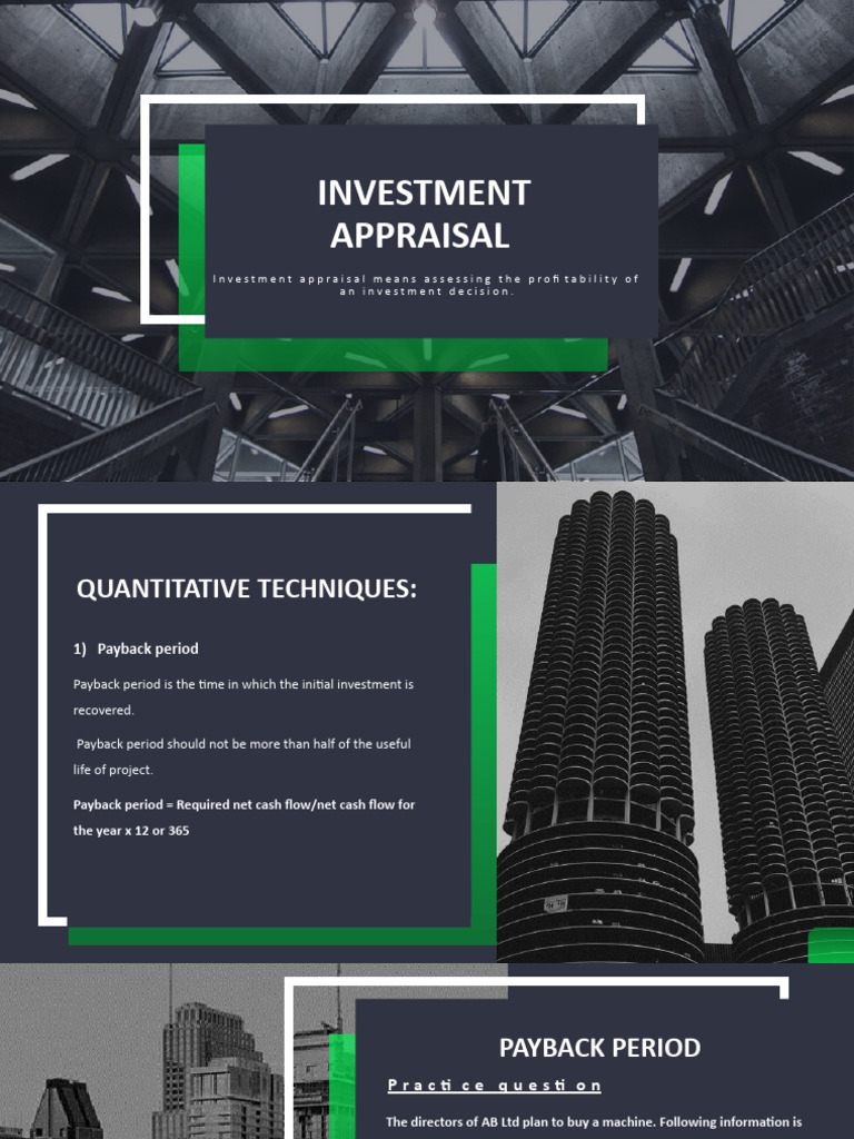 Investment Appraisal Techniques Explained | PDF | Net Present Value ...