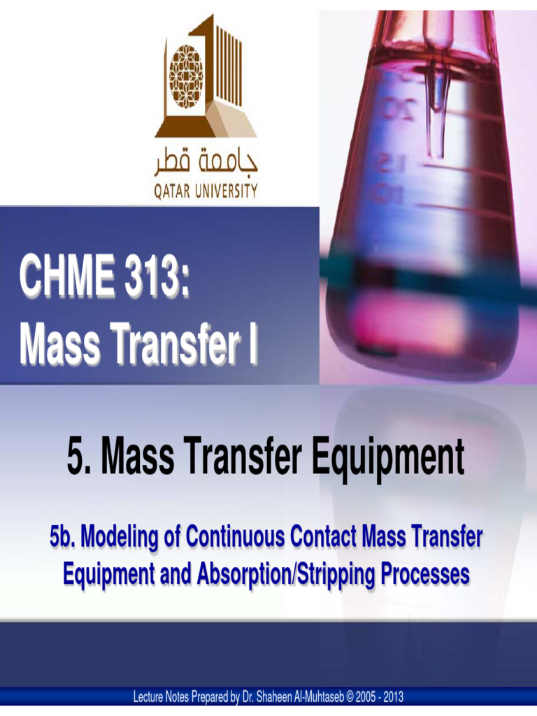 Continuous Mass Transfer Modeling Techniques | PDF | Concentration ...