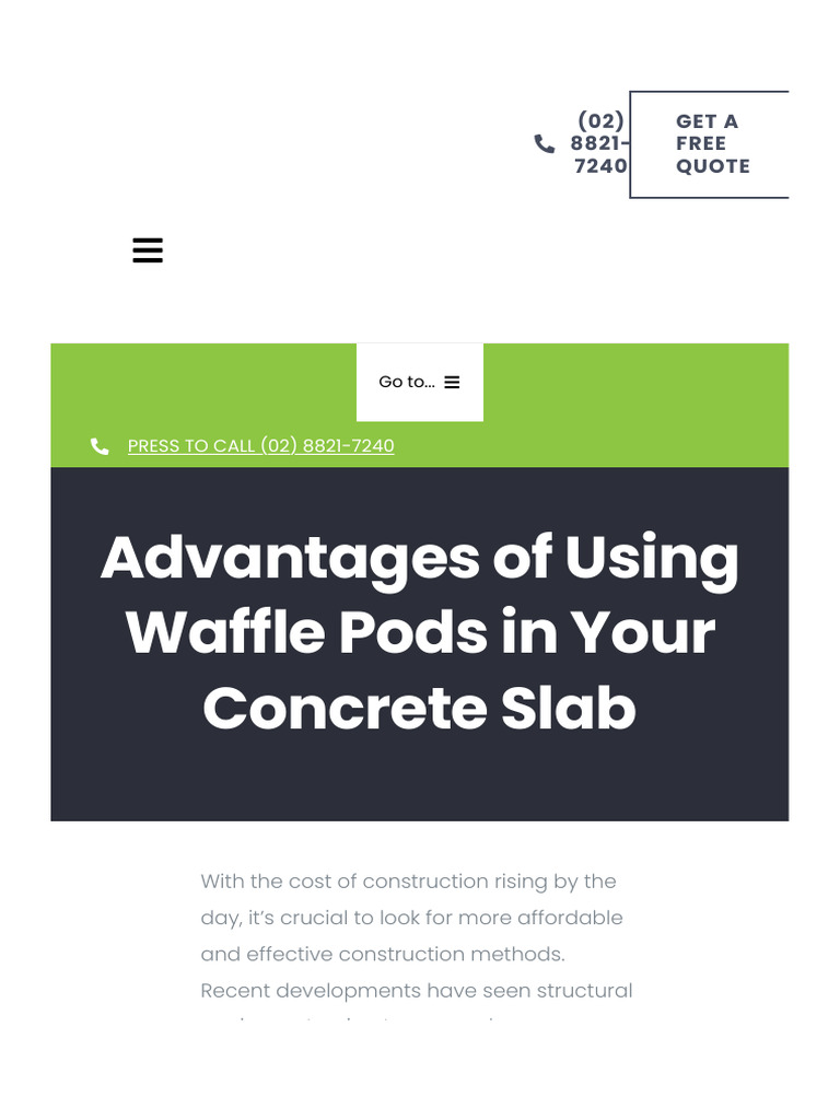 Benefits of Waffle Pods in Construction | PDF | Concrete | Engineering