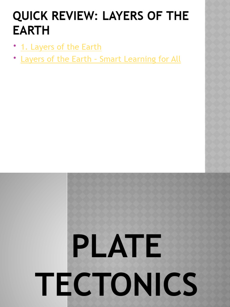SCIENCE 6 PPT Q3 - Plate Tectonics and Plate Boundaries | Download Free ...