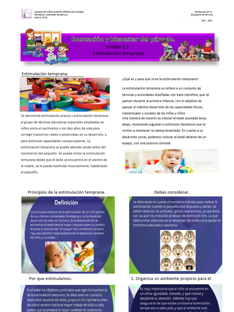 3 - Estimulación Temprana. | PDF