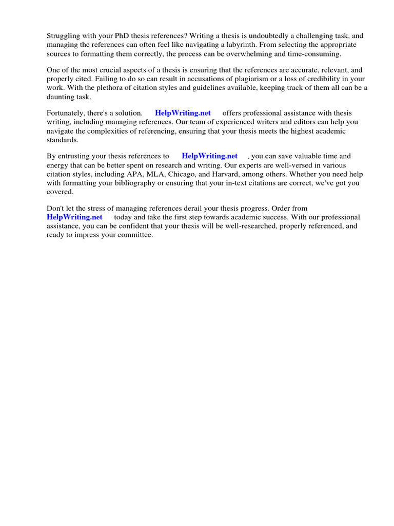 PHD Thesis References | PDF | Thesis | Computer File