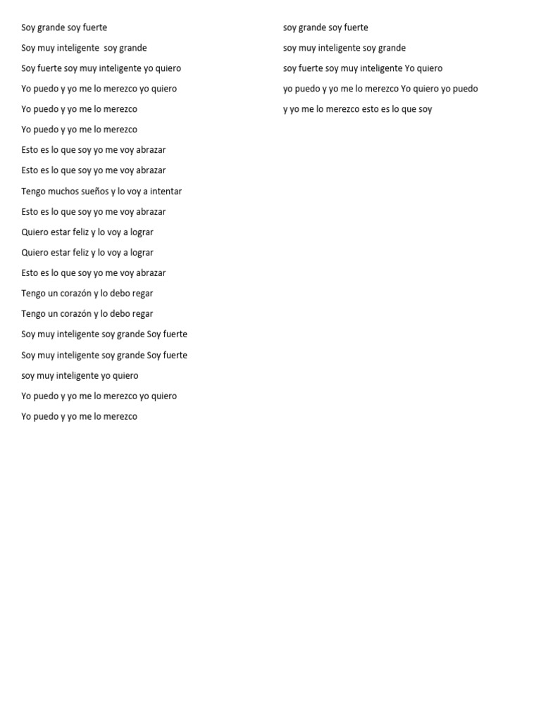 Soy Grande Soy Fuerte | PDF