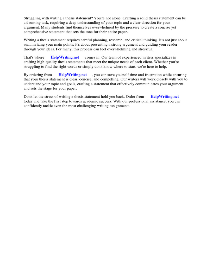 Practice With Writing Thesis Statements | PDF | Essays | Thesis