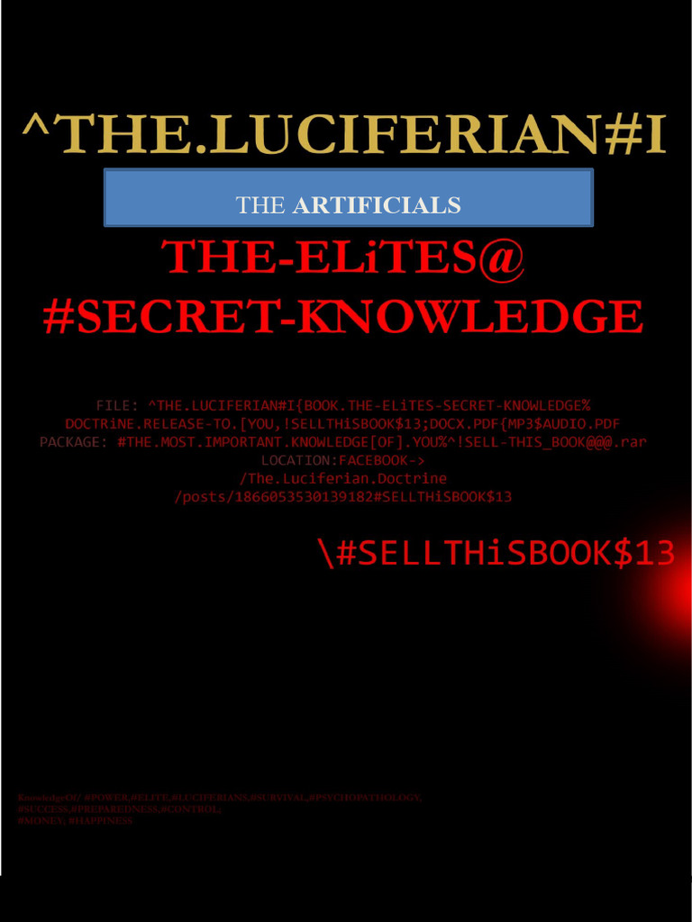The Luciferian Doctrine: Artificials | PDF