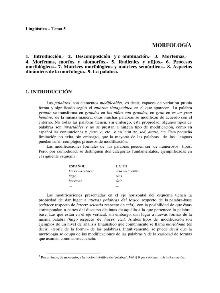 Tema 5-1 | PDF | Palabra | Género gramatical