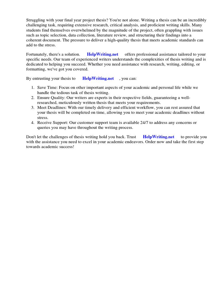 Final Year Project Thesis Sample | PDF | Thesis | Physical Sciences