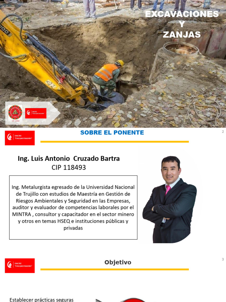 Excavaciones y Zanjas Firme | PDF