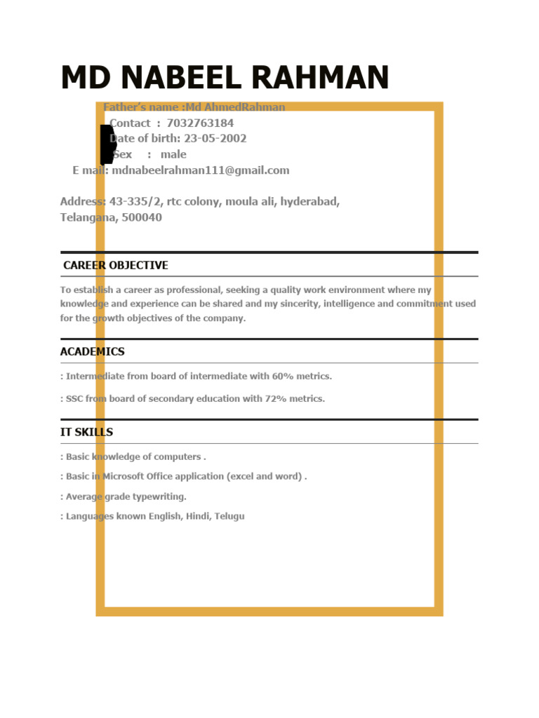 Resume 2 Nabeel 2 | PDF Resume 2 Nabeel 2 | PDF