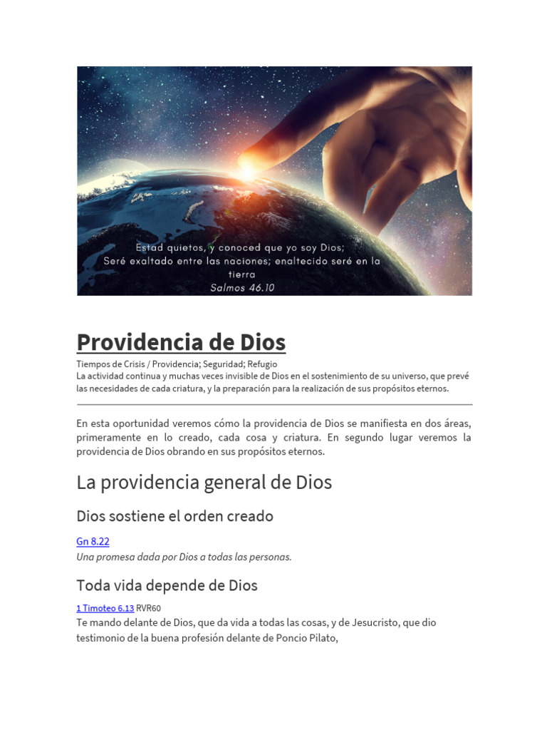 La Providencia de Dios | PDF