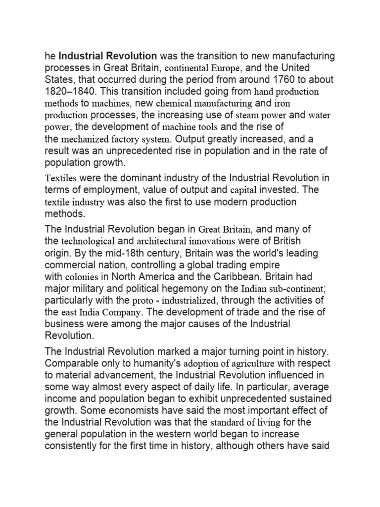 Industrial Revolution | PDF