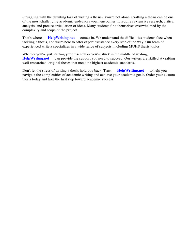 Muhs Thesis Topics | PDF | Thesis Muhs Thesis Topics | PDF | Thesis