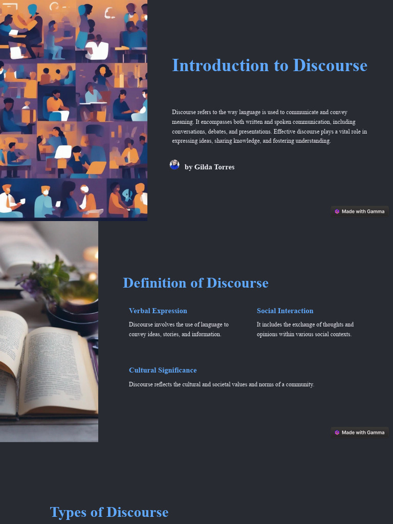 Introduction To Discourse | PDF