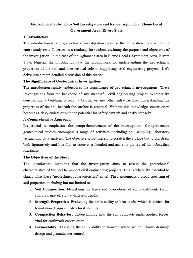 Geotechnical Subsurface Soil Investigation and Repor2 | PDF ...