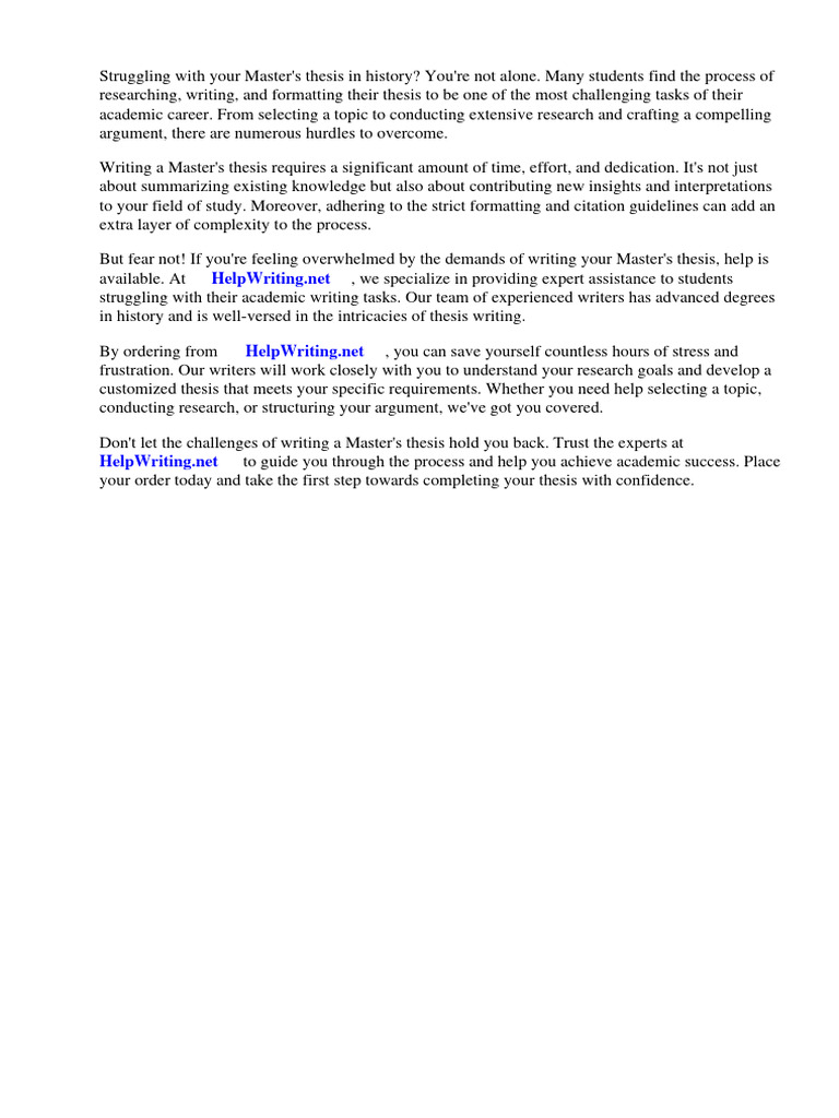 Masters Thesis Examples History | PDF | Foreign Language Studies