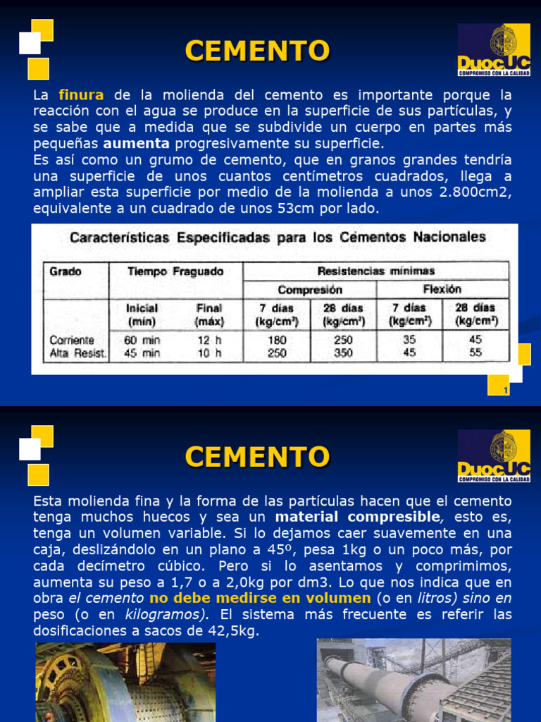Clase 2 Cemento | PDF | Cemento | Materiales