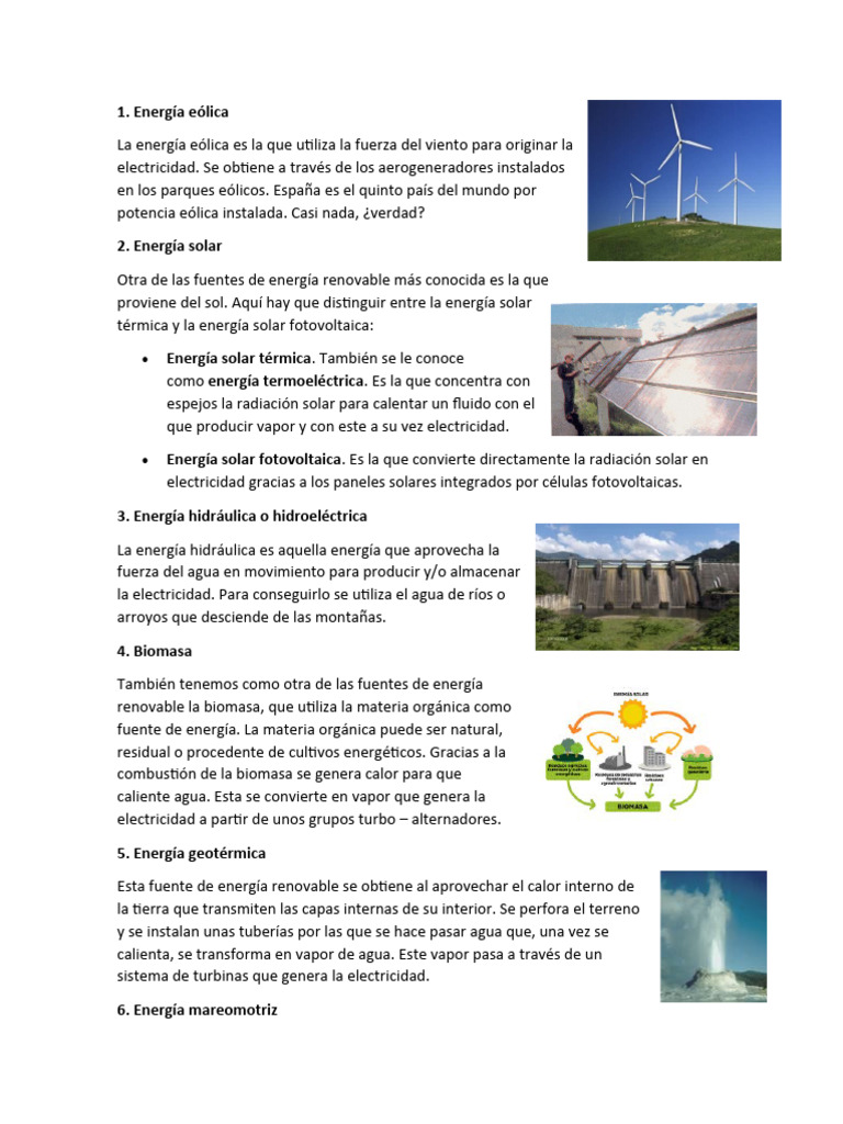 10 Formas de Generar Energia Electrica | PDF