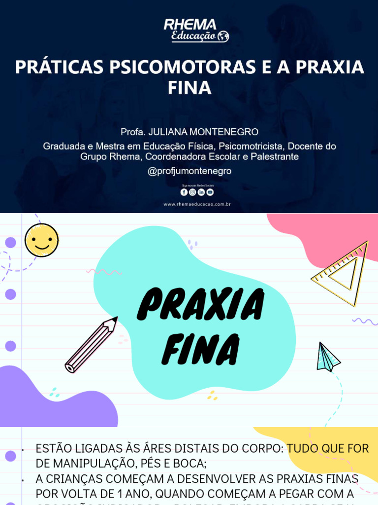 Incadeiras Psicomotoras para Estimular A Praxia Fina | PDF