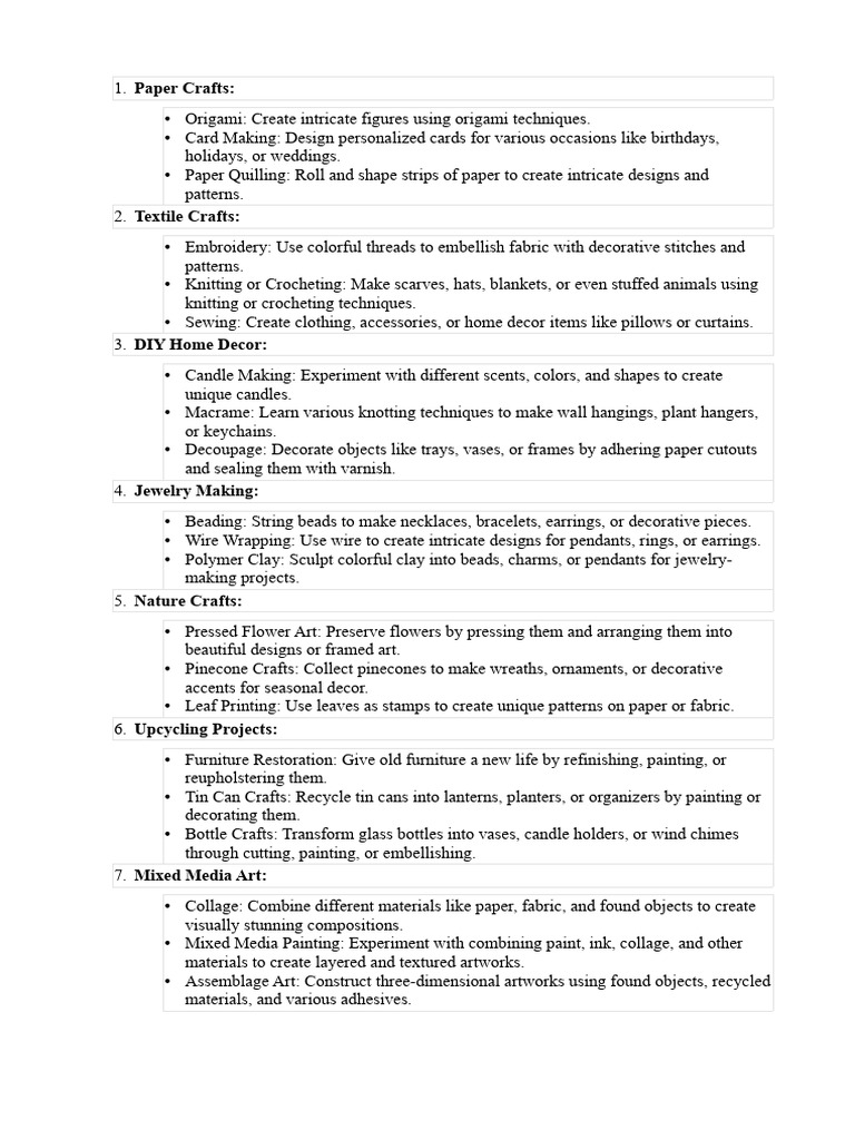 Crafting Ideas | PDF