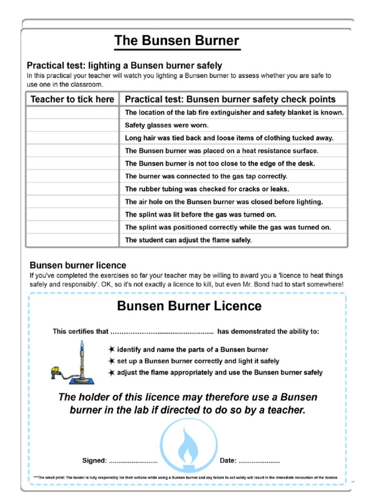 Bunsen-Burner-Licence and Newtons Laws | PDF