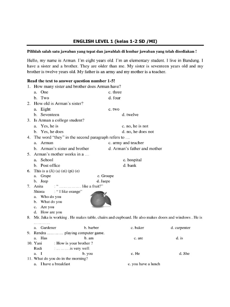 Soal Olimpiade Level 1 - 2 | PDF