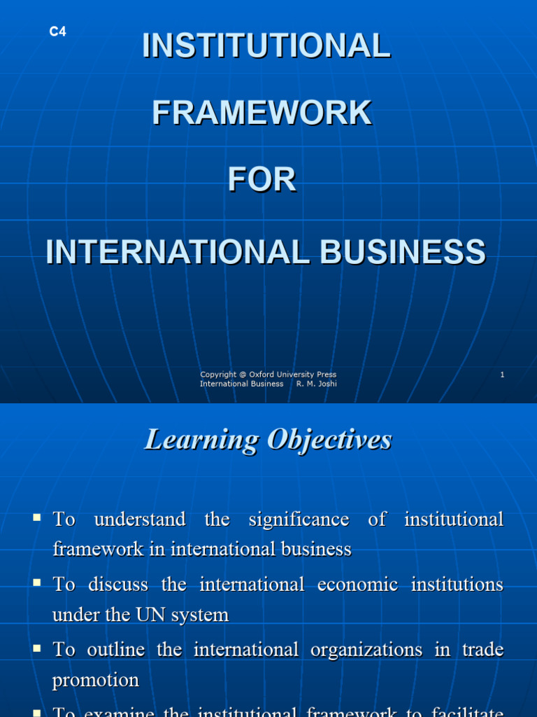 Institutional Framework | PDF | Multilateral Investment Guarantee ...