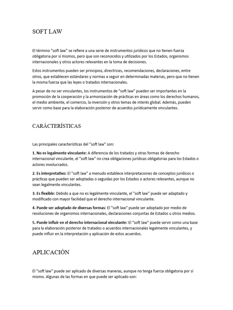 SOFT LAW | PDF