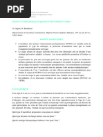 Prise en charge des NVPO postopératoires | PDF | Anesthésie | Risque