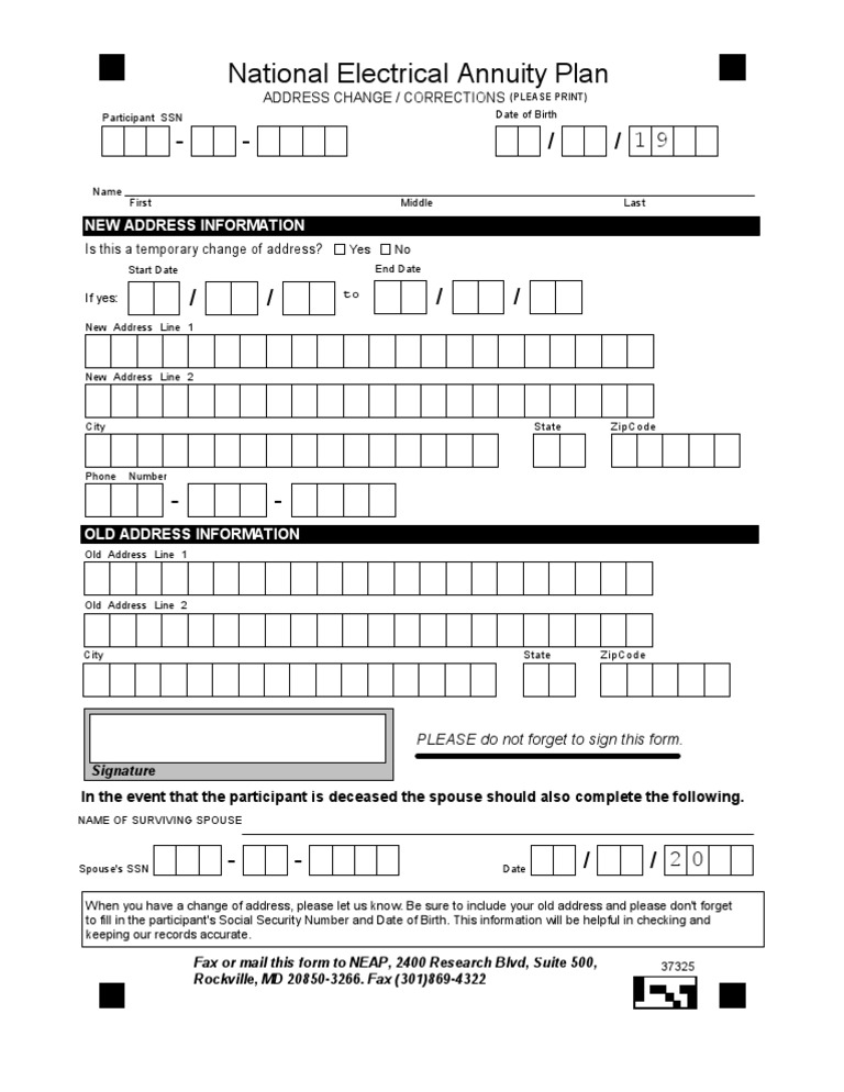 NEAP Address Change Form | PDF | Social Science | Law