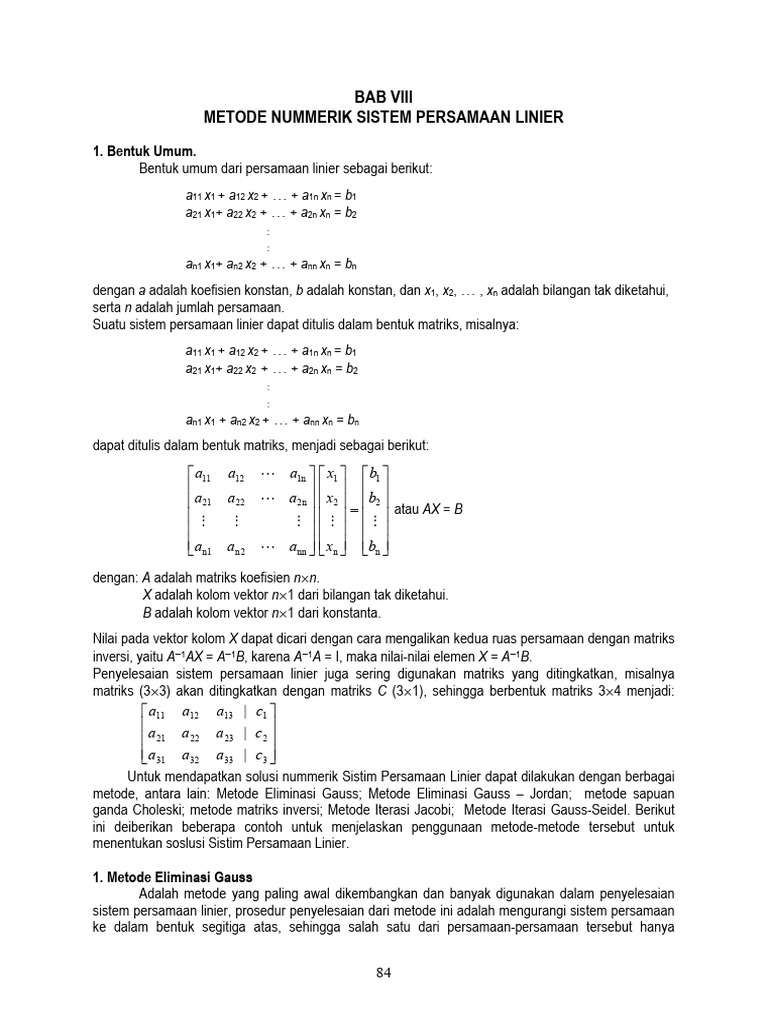 15 Metode Numerik SPL | PDF