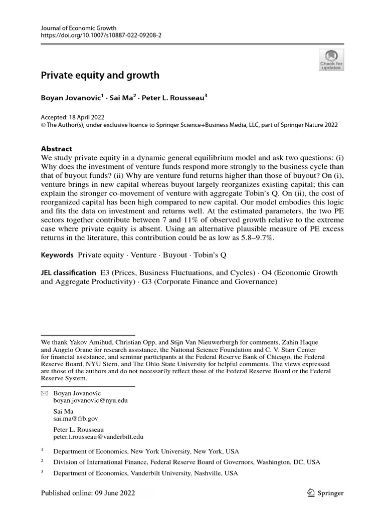 Private Equity | PDF | Venture Capital | Corporate Finance