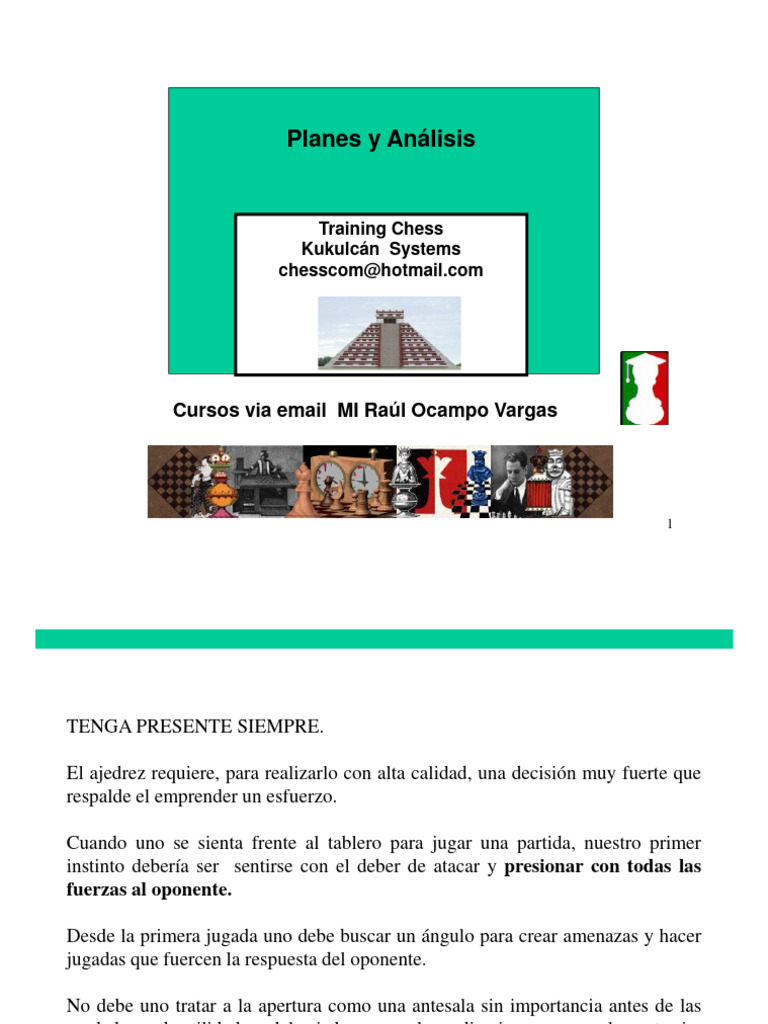 Planes y Analisis | PDF | Aperturas de ajedrez | Ajedrez