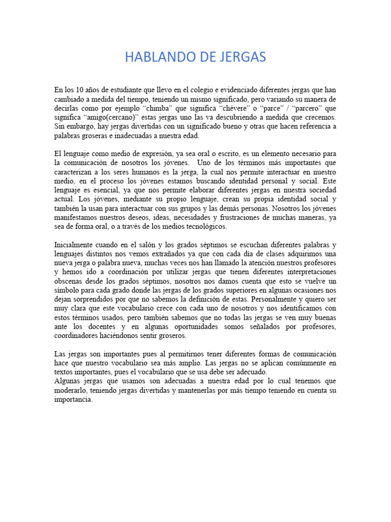 Hablando de Jergas | PDF | Comunicación | Léxico
