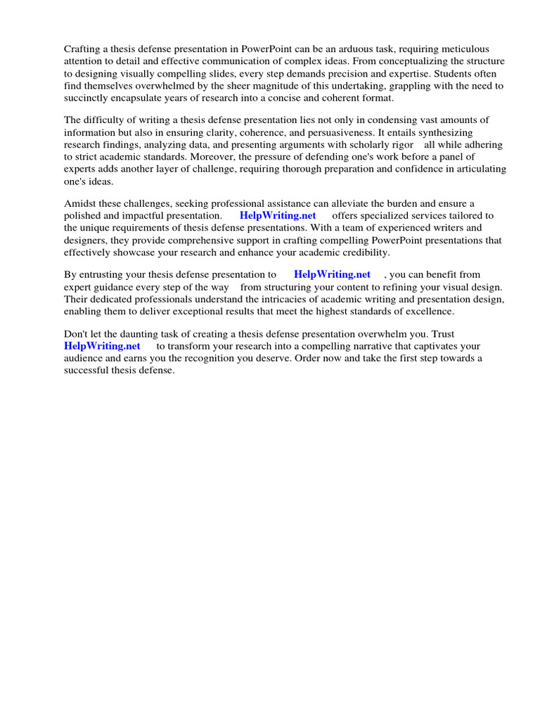 Thesis Defense Presentation Tips | PDF | Art