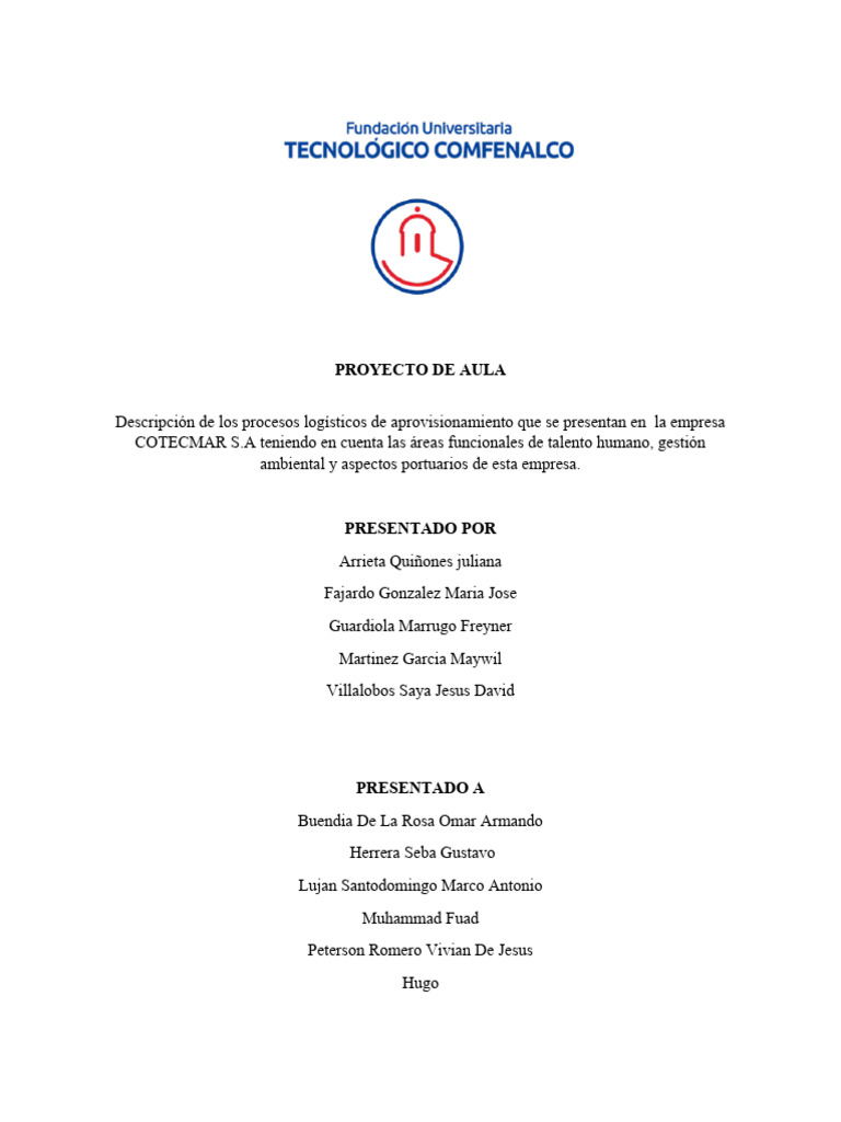 Proyecto de Aula #4 | PDF