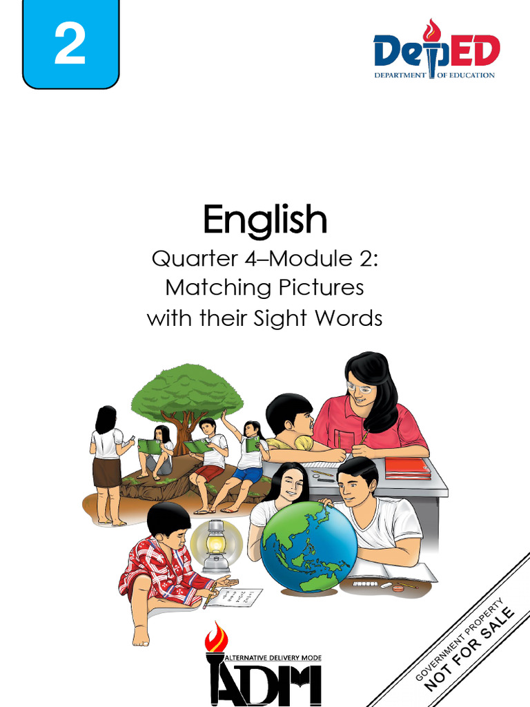 English2 q4 Mod2 Matchingpictureswiththeirsightwords-Edited | PDF | Learning | Understanding