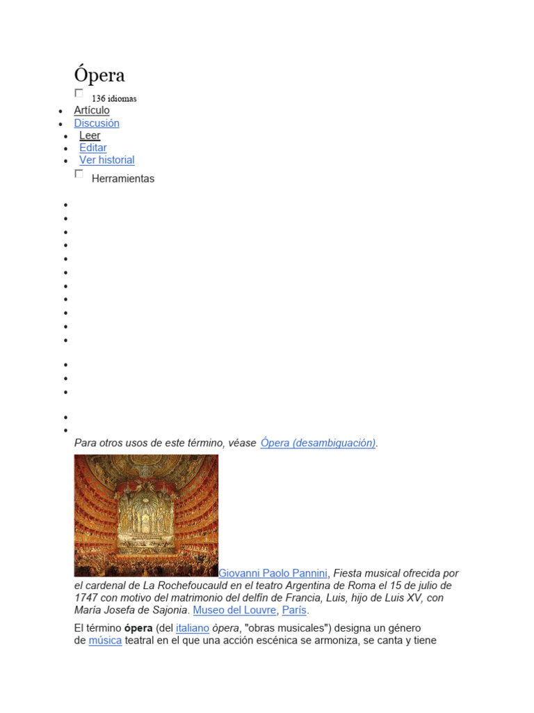 Ópera | PDF | Ópera | Música clásica