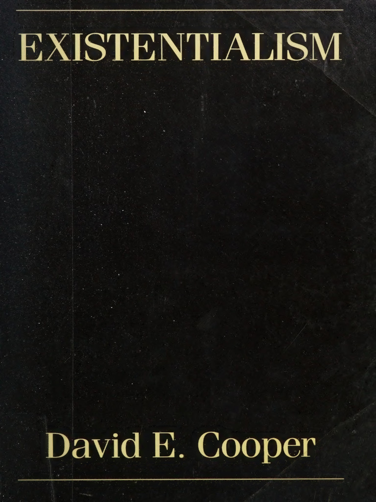 David Cooper - Existentialism | PDF