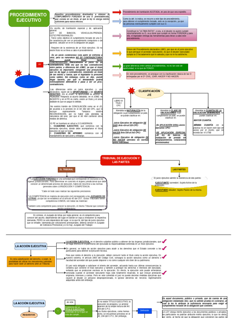 PROCEDIMIENTO EJECUTIVO 1era PARTE | PDF | Derechos | Bienes (Ley)