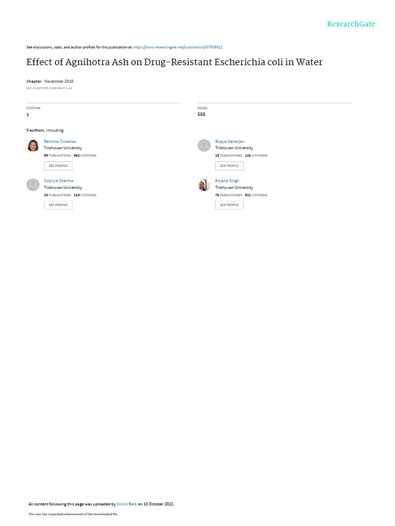 Effect_of_Agnihotra_Ash_on_Drug_Resistan | PDF | Bacteria ...