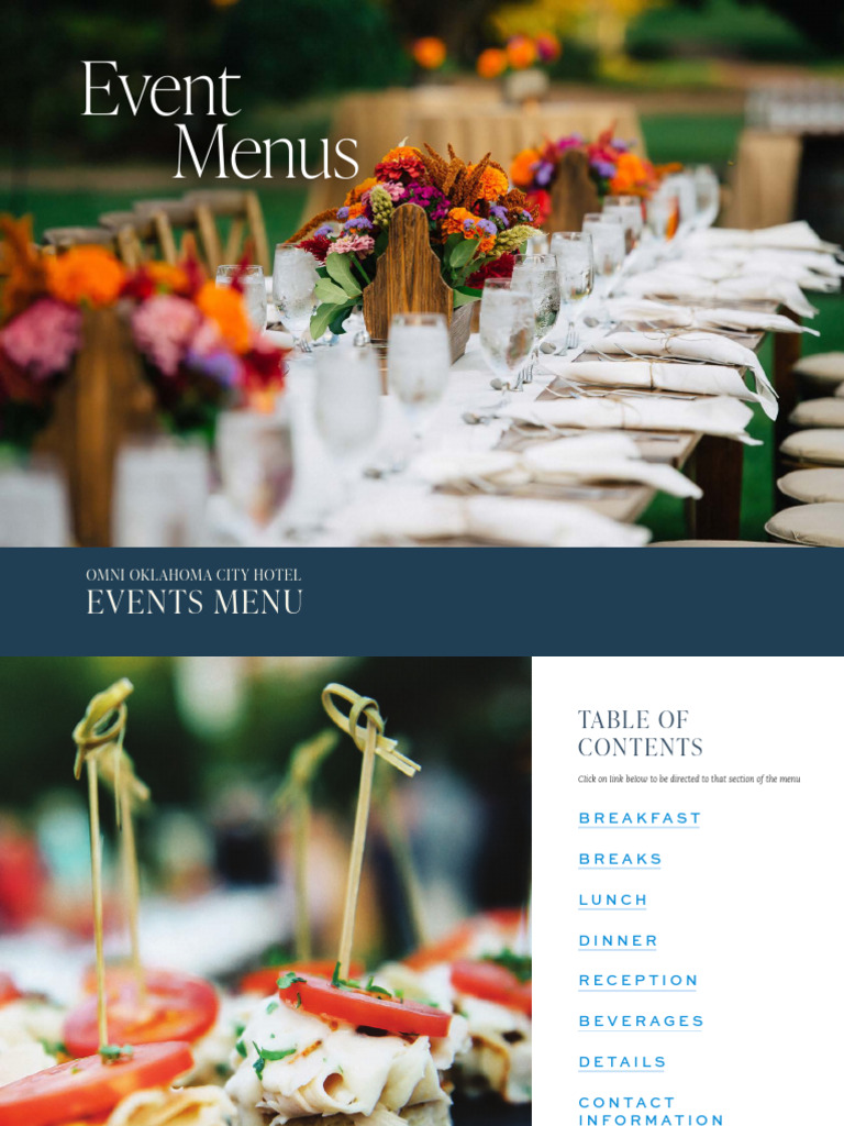 Omni Oklahoma City Breakfast Menus | PDF | Salad | Sushi