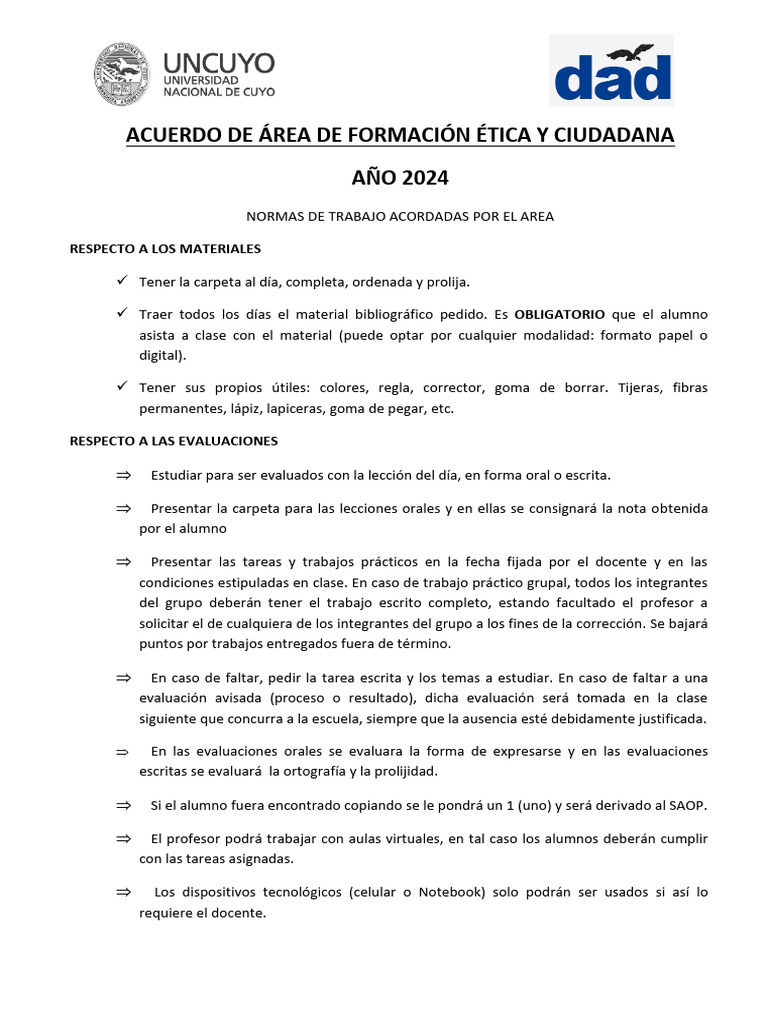 Acuerdo de FEC 2024-1 | PDF