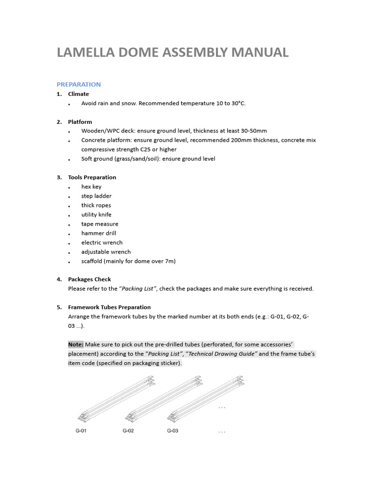 Dome Assembly Manual | PDF
