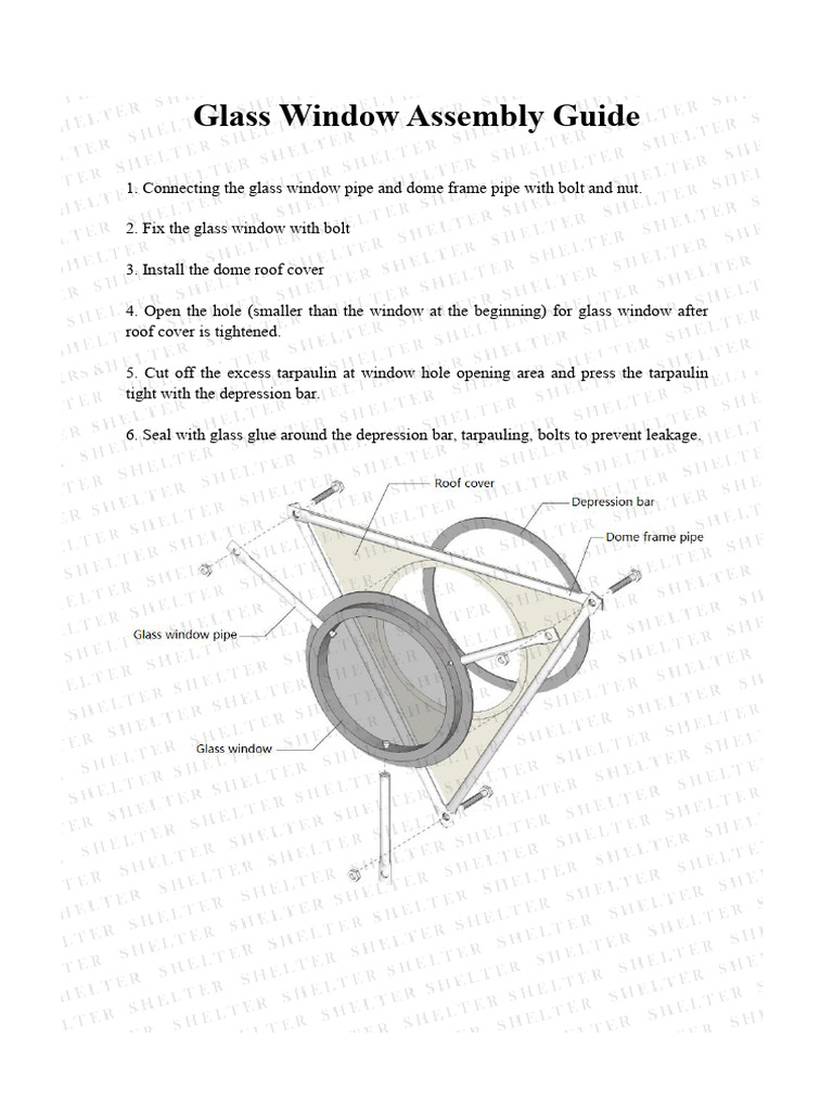 Glass Window Assembly Guide | PDF